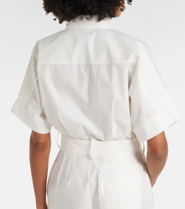 Elie Saab Belted Cotton Jumpsuit
