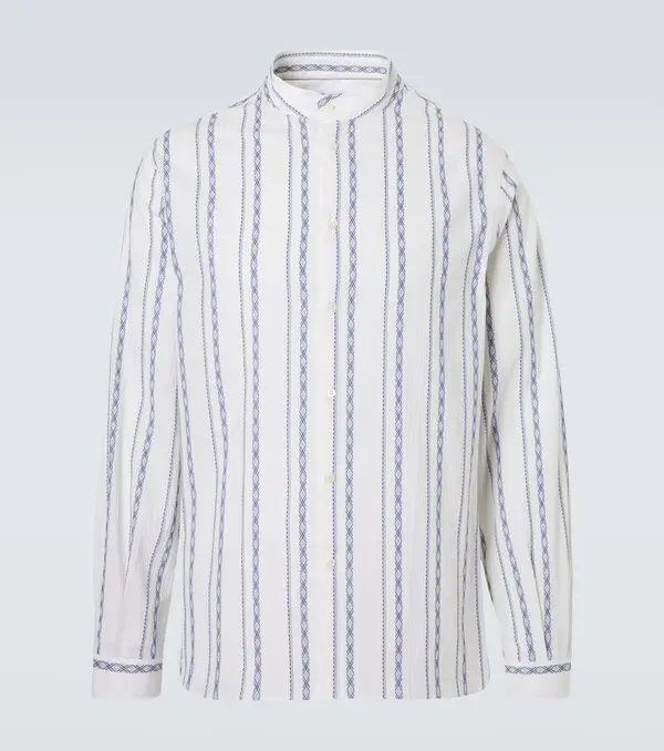 Brunello Cucinelli Striped Cotton Shirt - White