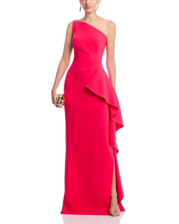 rickie freeman for teri jon dresses Metallic Jacquard Floral V Neck Gown Size 2 Rickie Freeman for Teri Jon