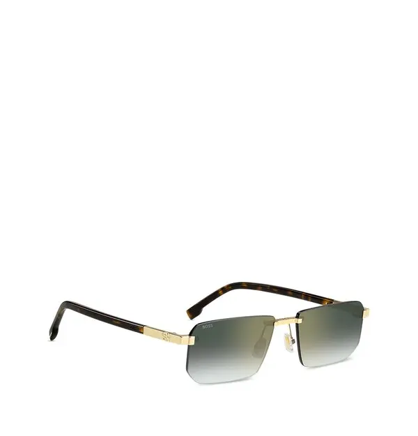 Hugo Boss Rectangular Rimless Sunglasses