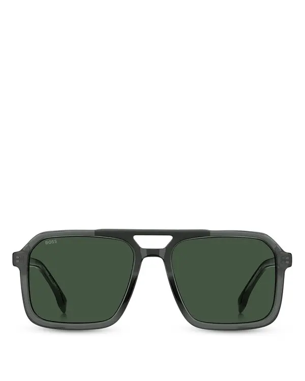 Hugo Boss Double Bridge Square Sunglasses, 56mm