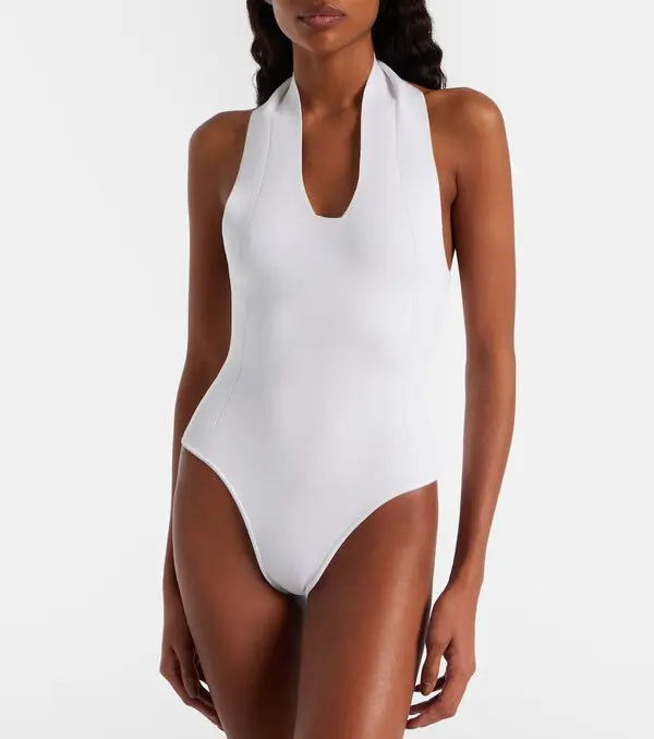 Khaite Toto Halterneck Bodysuit - White