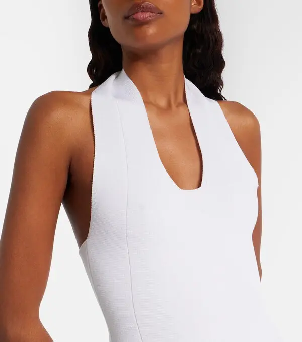 Khaite Toto Halterneck Bodysuit - White