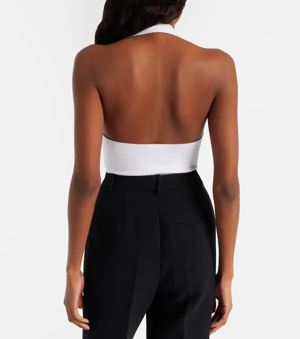 Khaite Toto Halterneck Bodysuit - White
