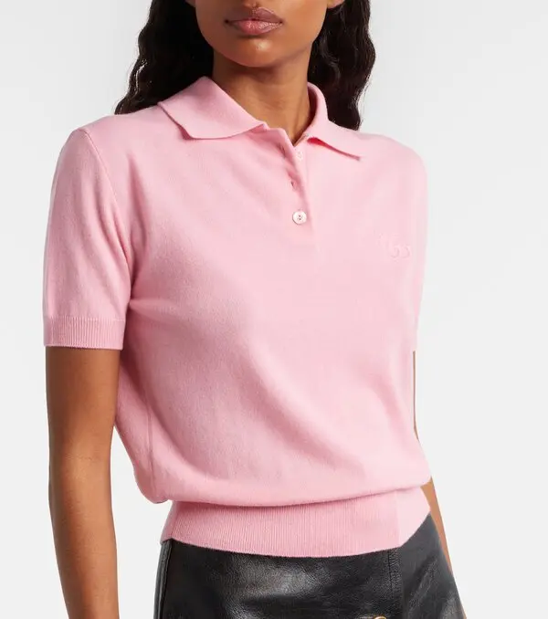Gucci Double G Wool Polo Shirt