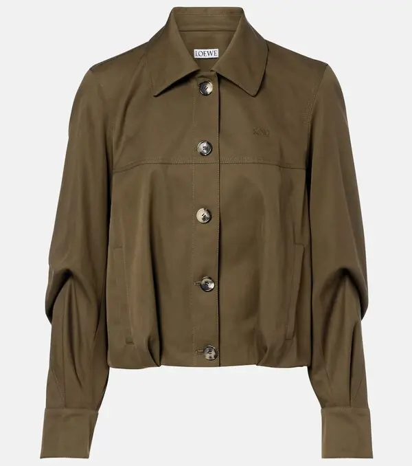 Loewe Cotton And Silk Jacket - Green