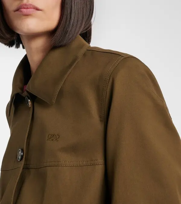 Loewe Cotton And Silk Jacket - Green