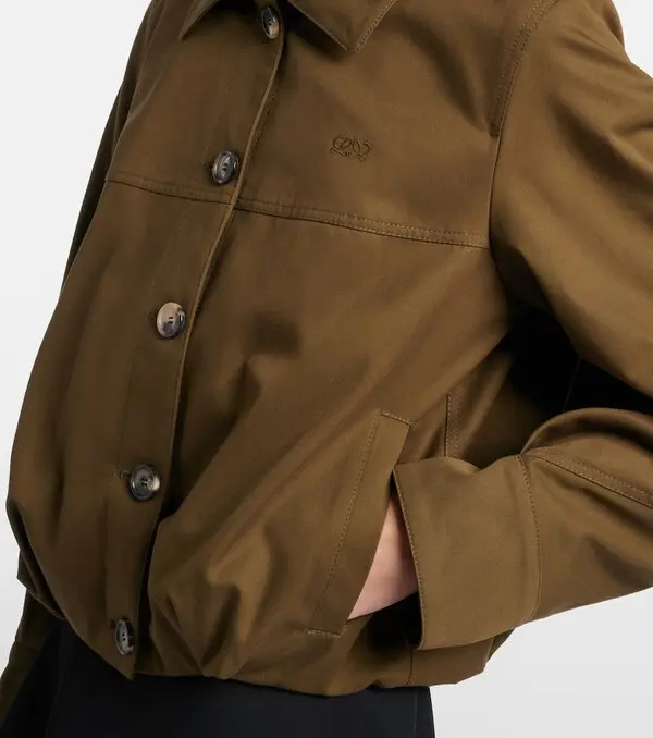 Loewe Cotton And Silk Jacket - Green
