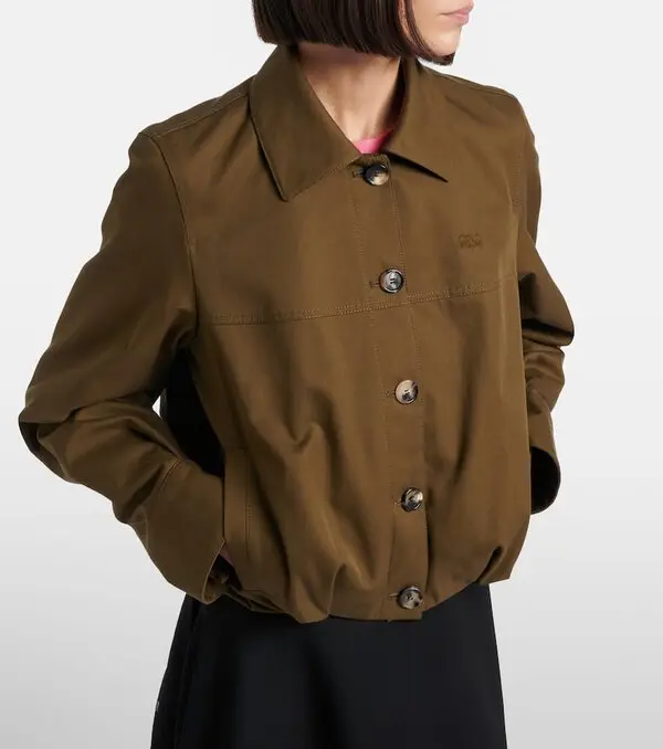 Loewe Cotton And Silk Jacket - Green