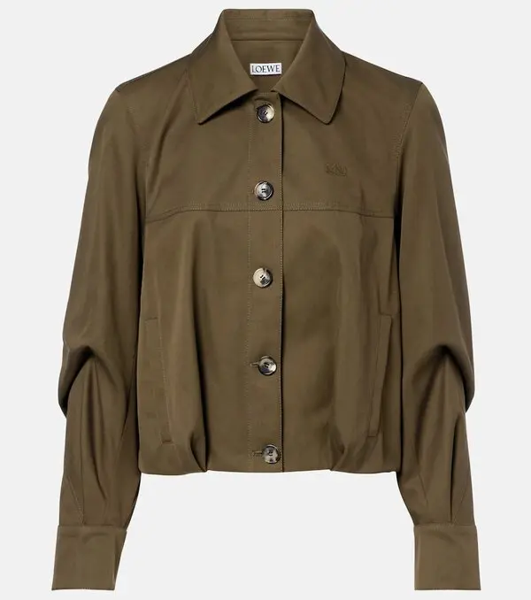 Loewe Cotton And Silk Jacket - Green