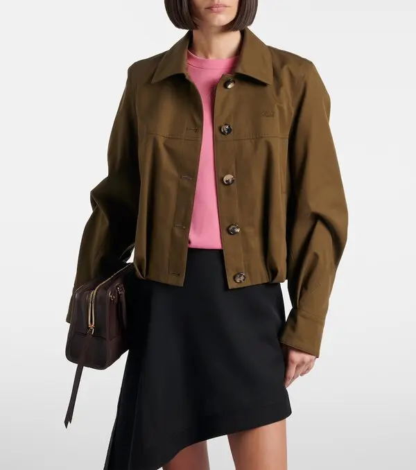 Loewe Cotton And Silk Jacket - Green