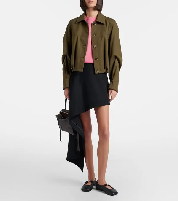 Loewe Cotton And Silk Jacket - Green