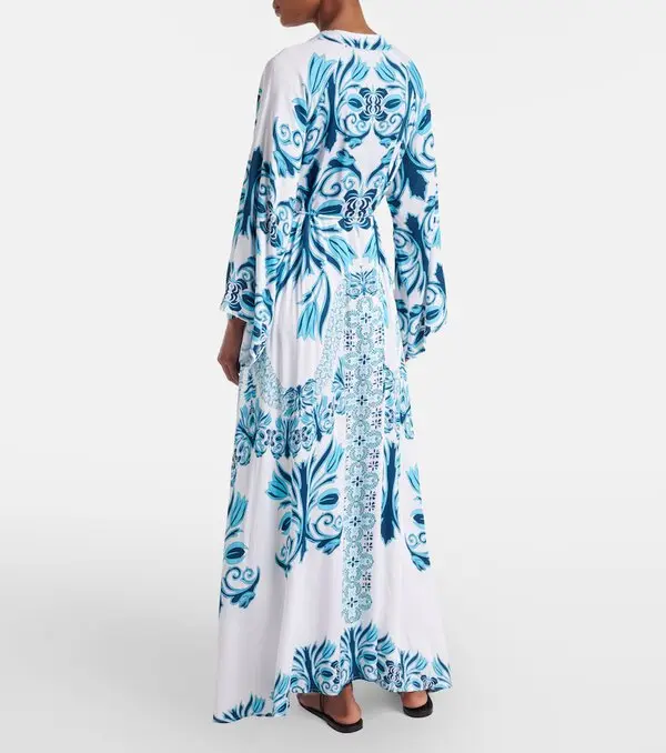 Melissa Odabash Amity Printed Kaftan - White