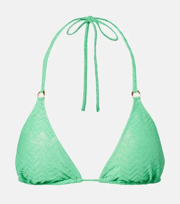 Melissa Odabash Key West Halterneck Bikini Top - Green