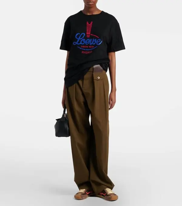 Loewe Logo Jersey T-shirt - Black