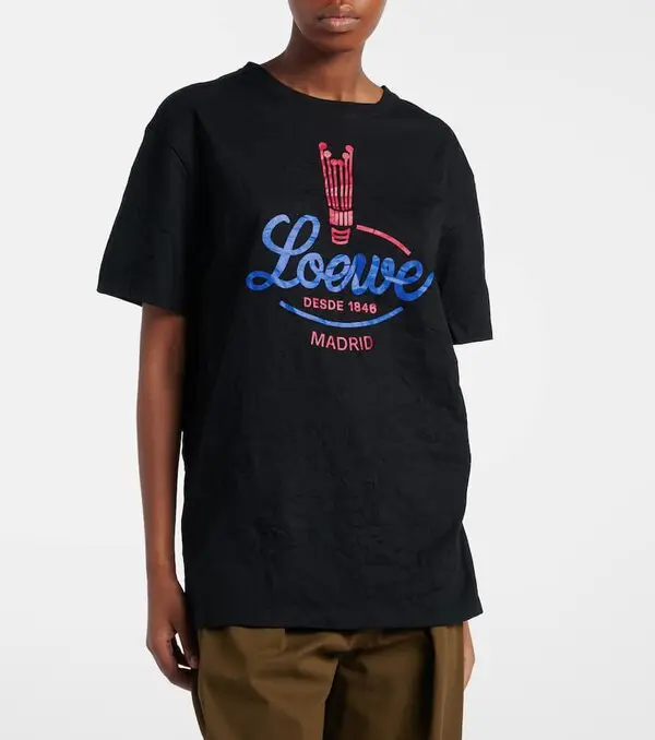 Loewe Logo Jersey T-shirt - Black