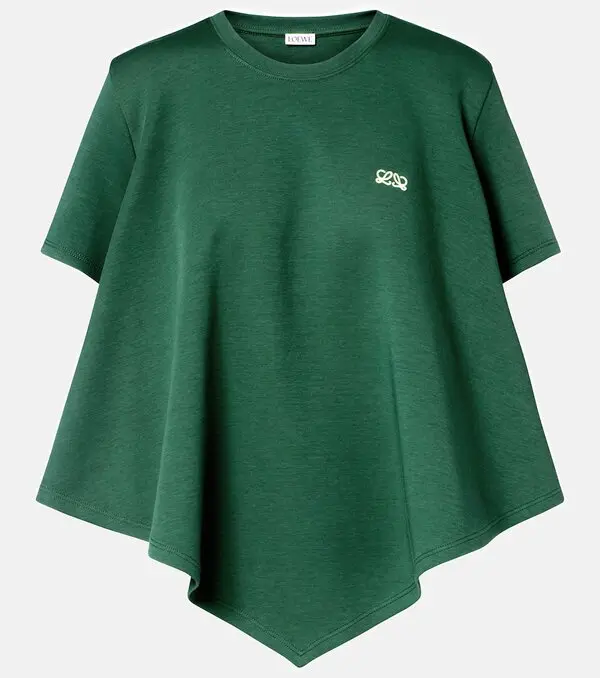 Loewe Asymmetric Cotton-blend Top