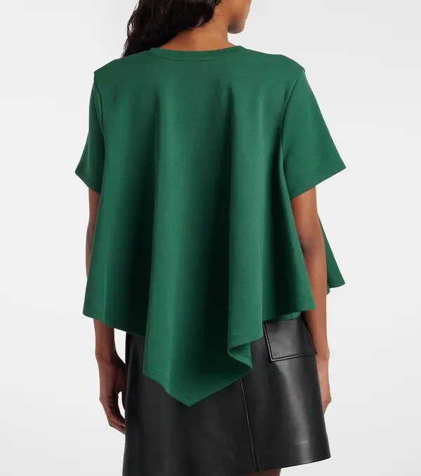 Loewe Asymmetric Cotton-blend Top