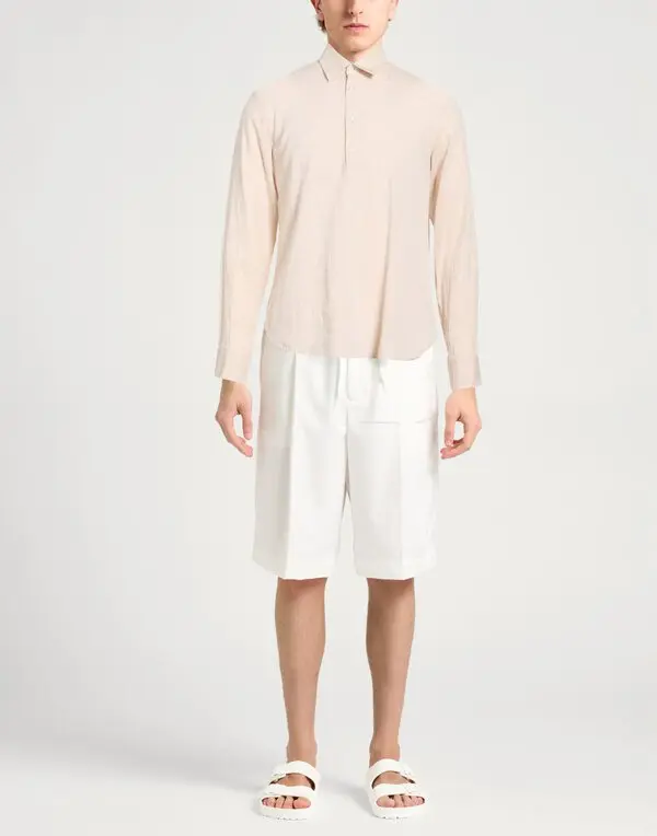 MANUEL RITZ Shirt Size Cotton, Linen - Beige