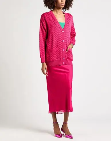Missoni Cardigan In Cotton Blend With Signature Print - Pink