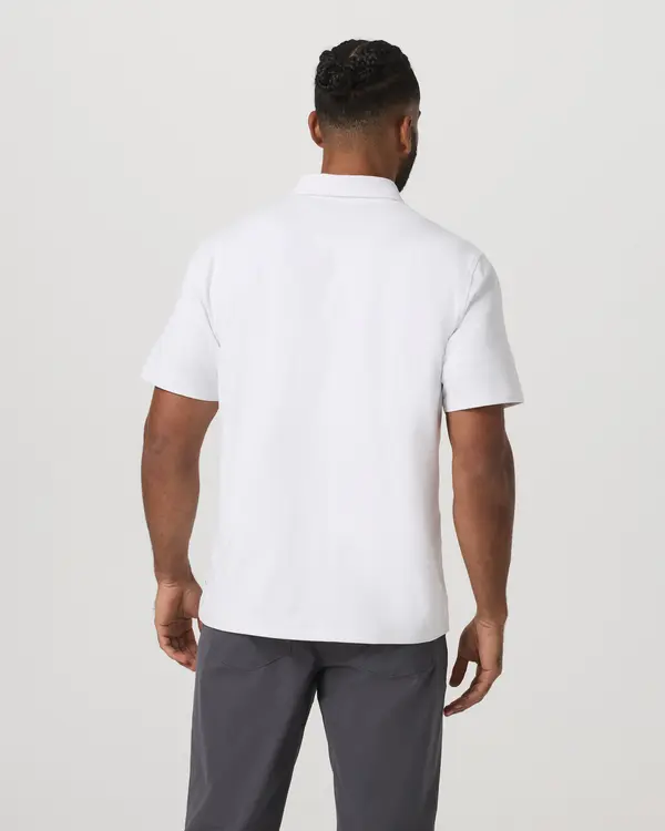 Vuori Short Sleeve Ponto Button Down Shirt - White