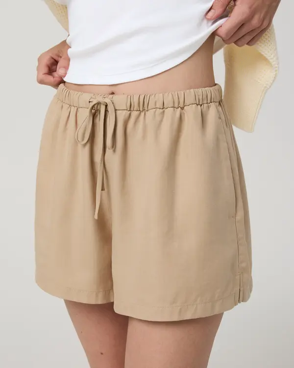 Vuori Trestles Twill Tie Short - Khaki