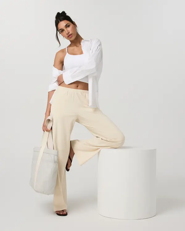 Vuori Villa Everyday Wideleg Pant - Bleached Sand