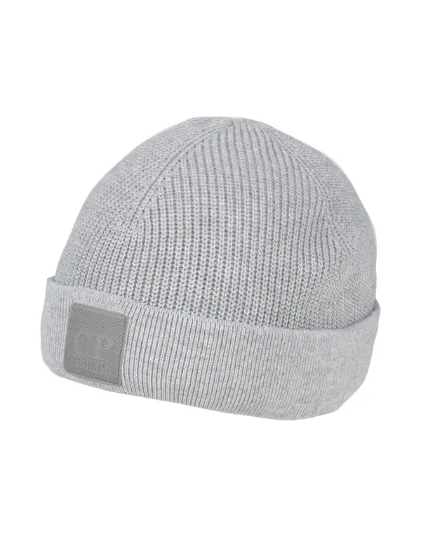 C.P. COMPANY Light Cotton Beanie - Grey