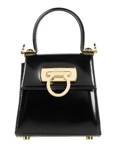 FERRAGAMO Calfskin Mini Handbag - Black