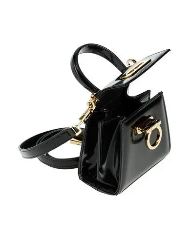 FERRAGAMO Calfskin Mini Handbag - Black