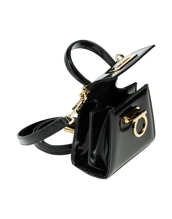 FERRAGAMO Calfskin Mini Handbag - Black