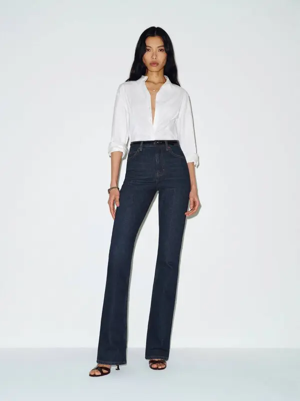 REFORMATION Blair High Rise Bootcut Jeans - Blue