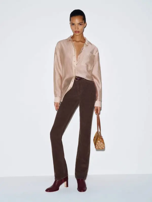 REFORMATION Blair High Rise Bootcut Jeans - Brown