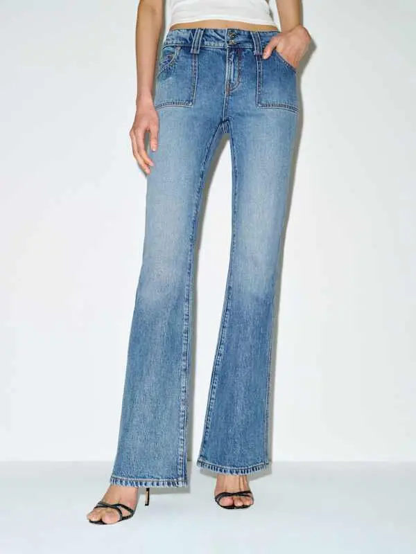 REFORMATION Colie Stretch Low Rise Bootcut Jeans
