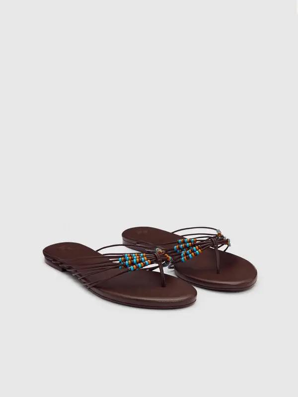 REFORMATION Jessica Flat Thong - Brown