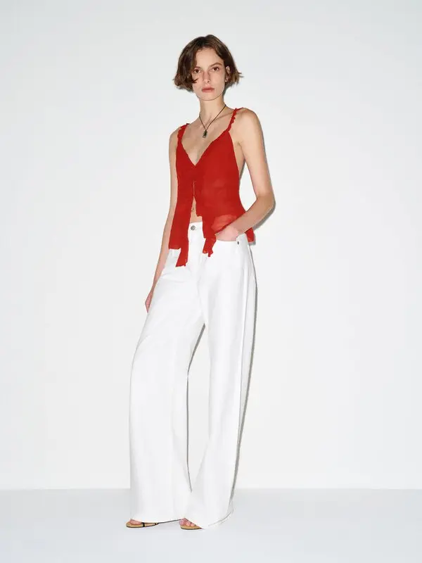 REFORMATION Cori Top - Red