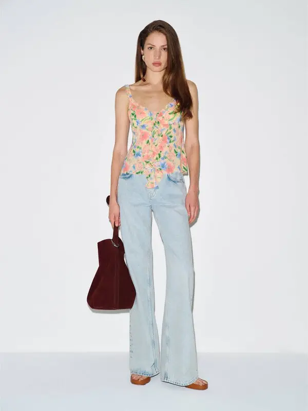 REFORMATION Cori Top - Yellow