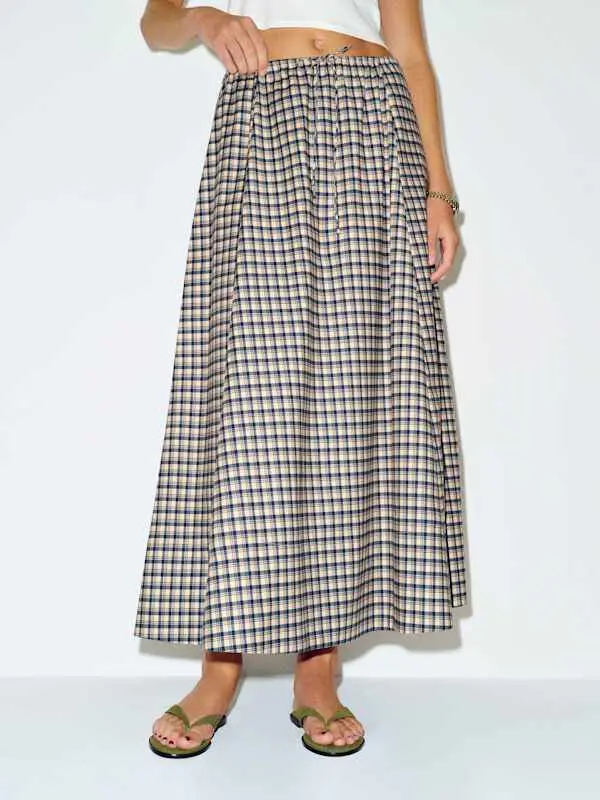 REFORMATION Petites Cleo Maxi Skirt - Blue