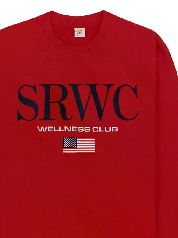 Sporty & Rich Embroidered Crew-neck Sweatshirt - Red