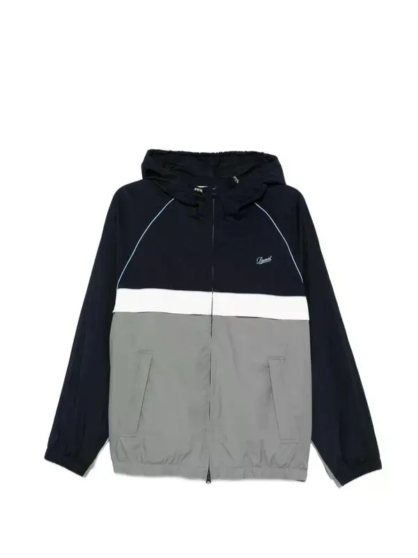 DUNST Hooded Colorblock Windbreaker - Blue