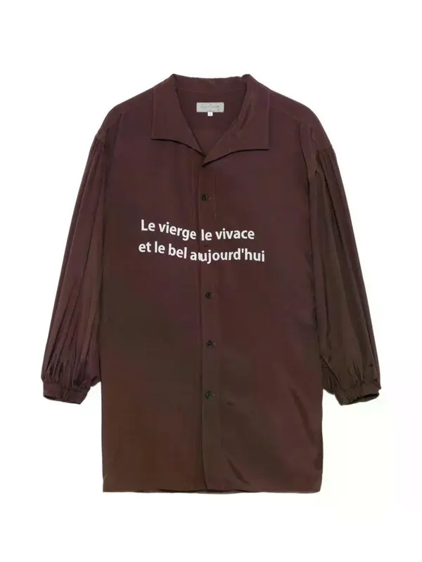 Yohji Yamamoto Slogan-print Shirt