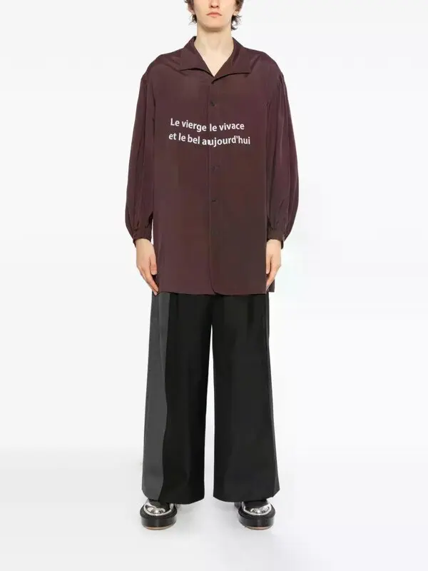 Yohji Yamamoto Slogan-print Shirt