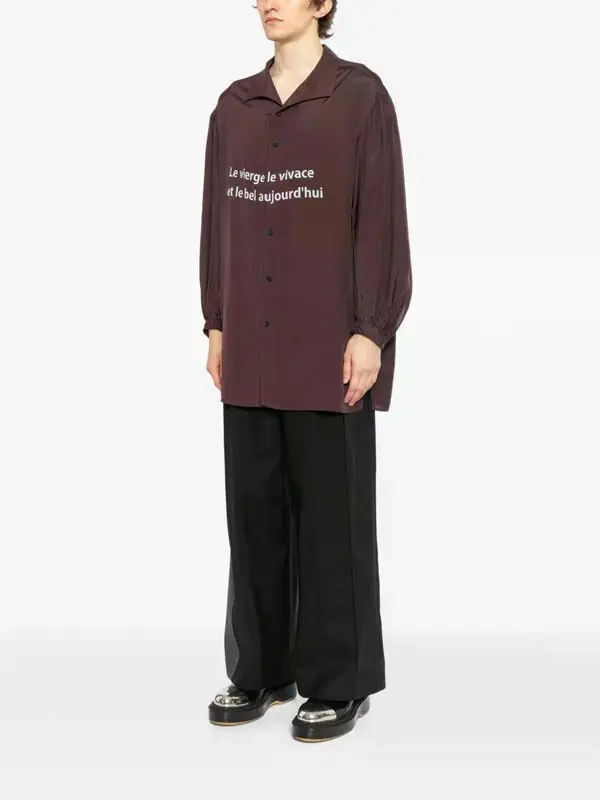 Yohji Yamamoto Slogan-print Shirt