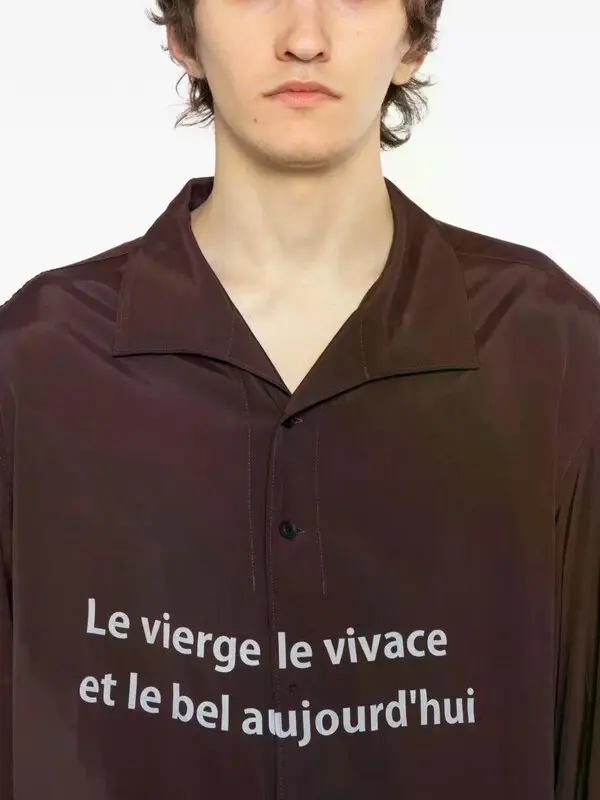 Yohji Yamamoto Slogan-print Shirt