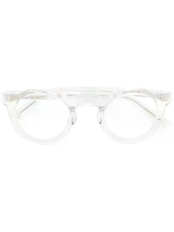 LESCA Pica Round-frame Glasses - White