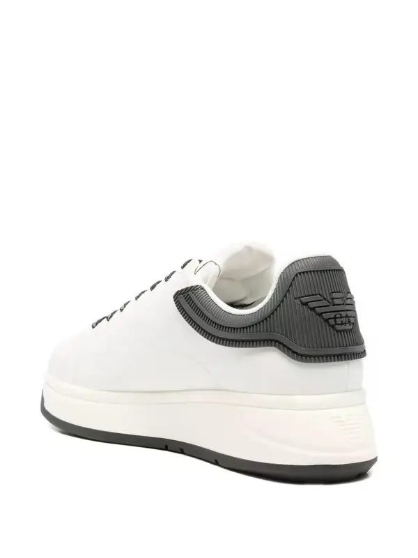 Emporio Armani Ribbed-trim Sneakers - White