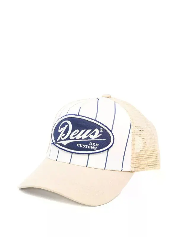 Deus Ex Machina Striped Logo-patch Baseball Cap - Neutrals