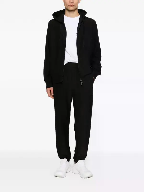 Emporio Armani Patterned Track Pants - Black