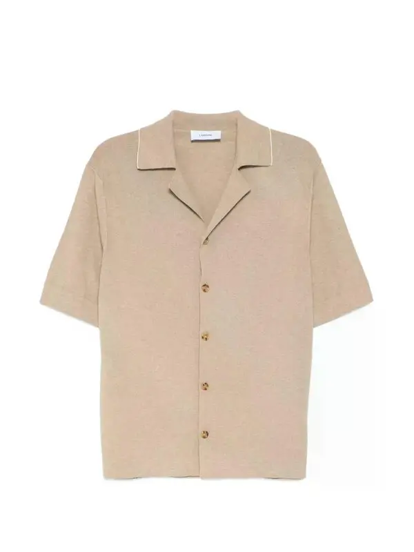 LARDINI Cotton Shirt - Brown