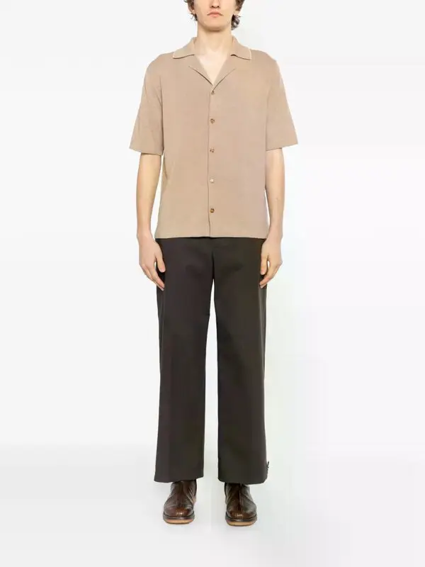 LARDINI Cotton Shirt - Brown